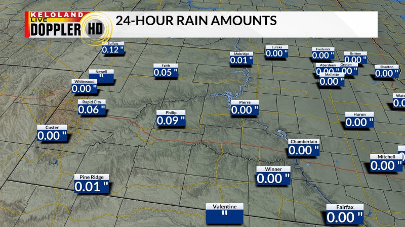 Rainfall Totals for South Dakota