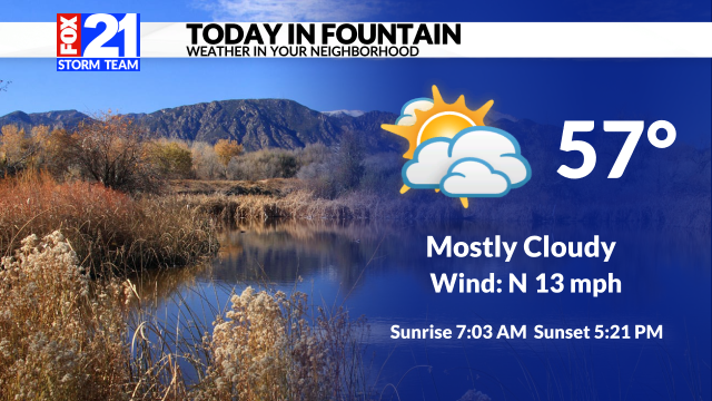 Weather in Your Neighborhood: Fountain | FOX21 News Colorado