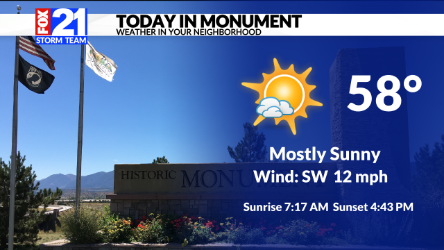 Weather in Your Neighborhood: Monument | FOX21 News Colorado