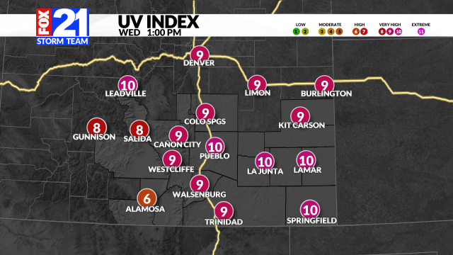 Southern Colorado UV Index | FOX21 News Colorado