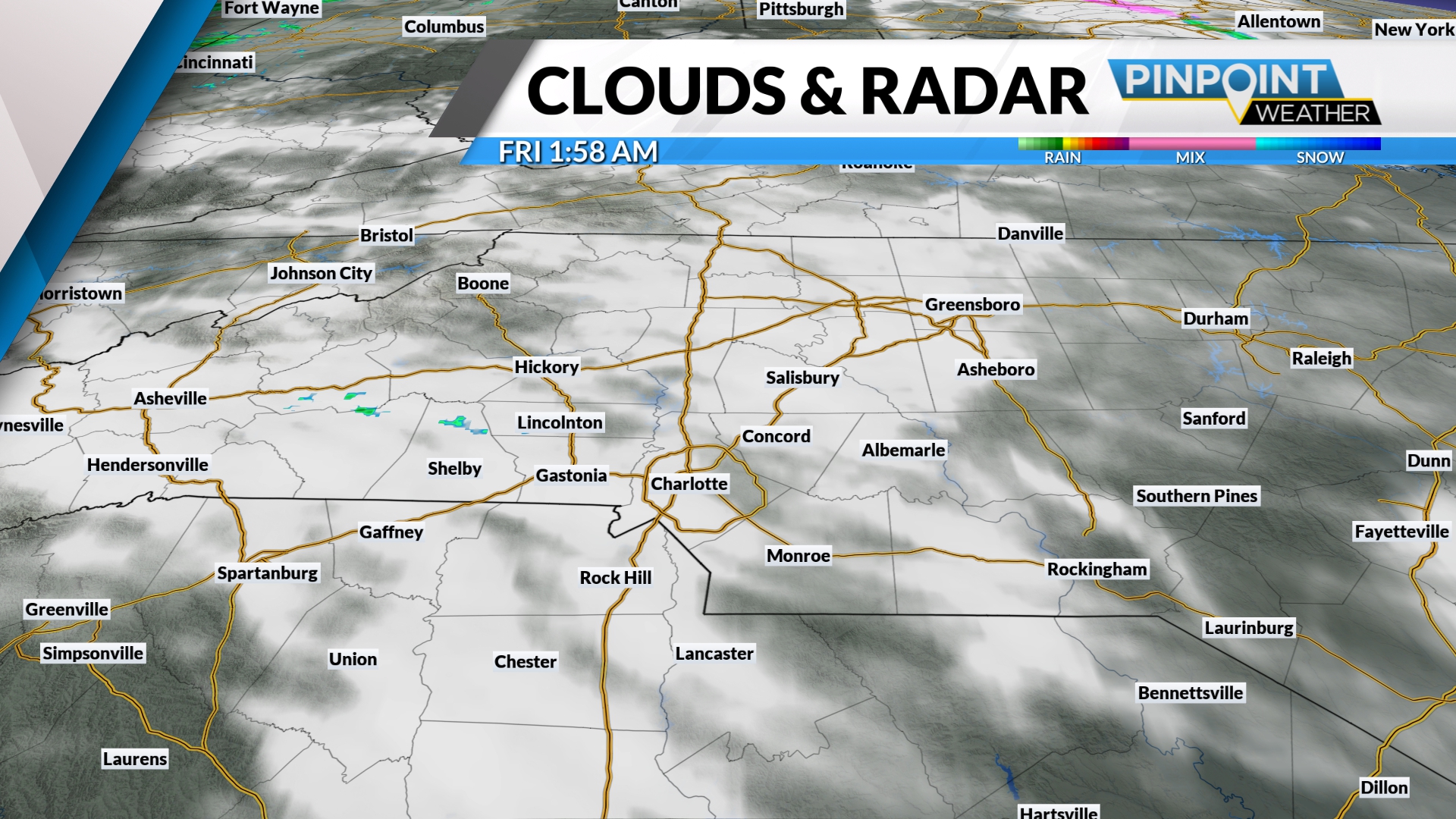 Pinpoint Weather Clouds and Radar, Charlotte, NC