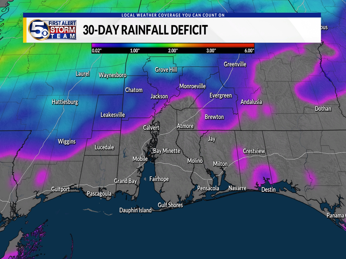 Rainfall Stats | WKRG
