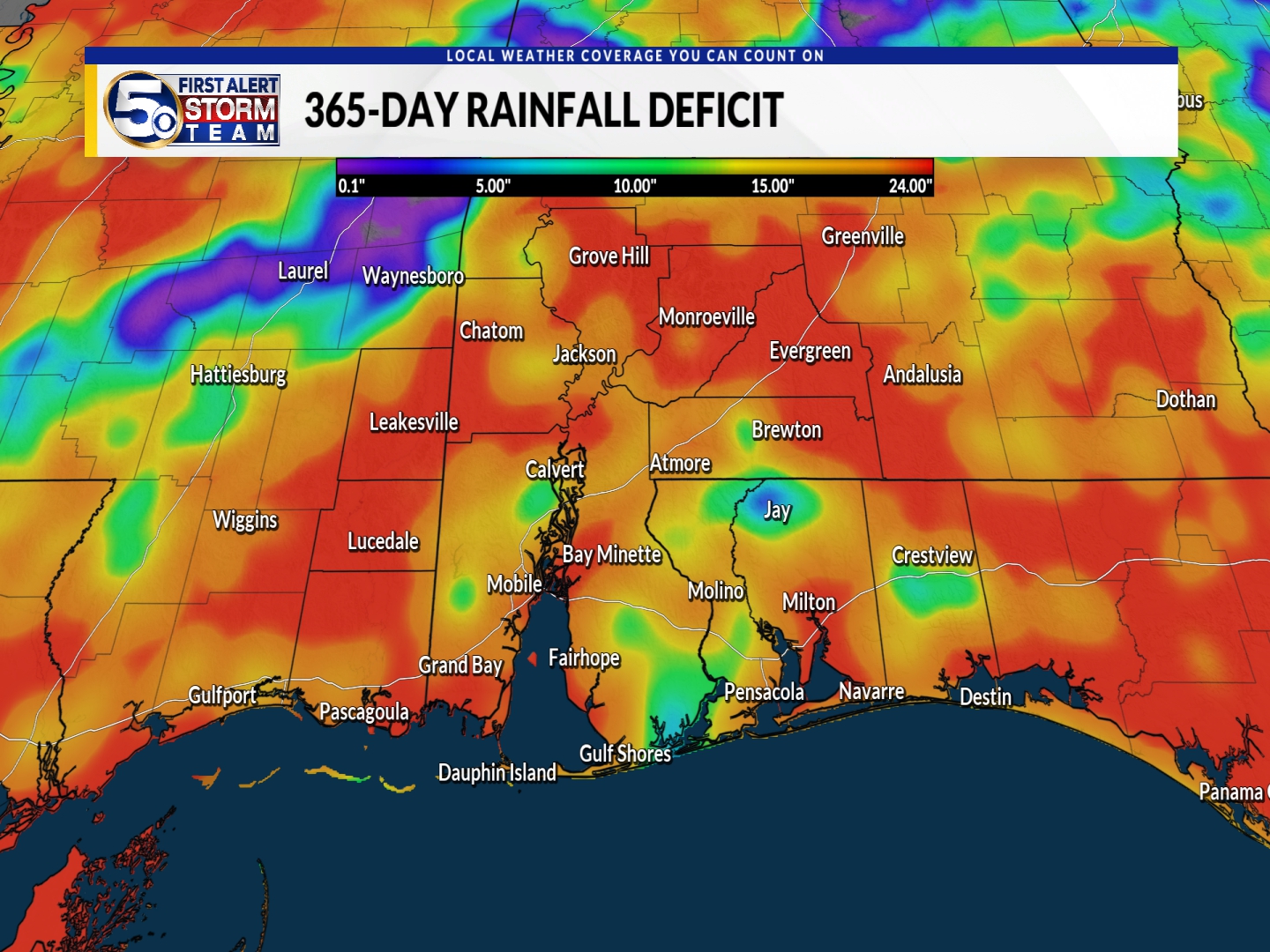 Rainfall Stats | WKRG