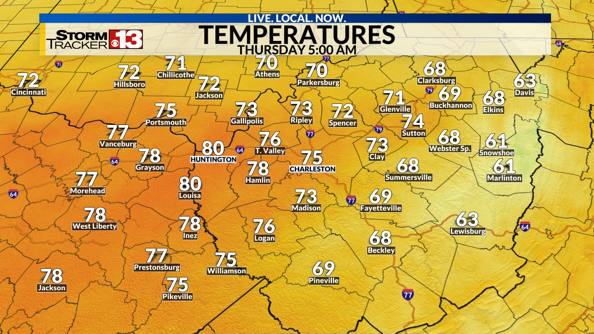 Interactive real-time weather radar for West Virginia, Ohio and Kentucky