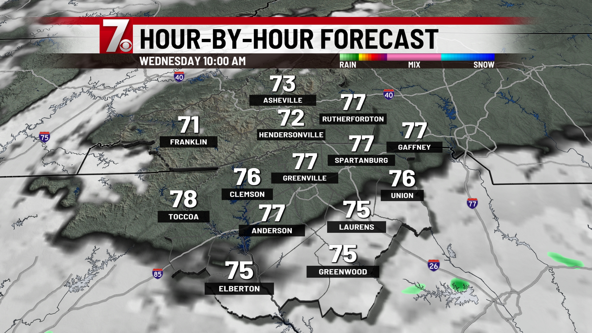 Weather Forecast for Greenville, Spartanburg, Anderson SC, WNC NE GA