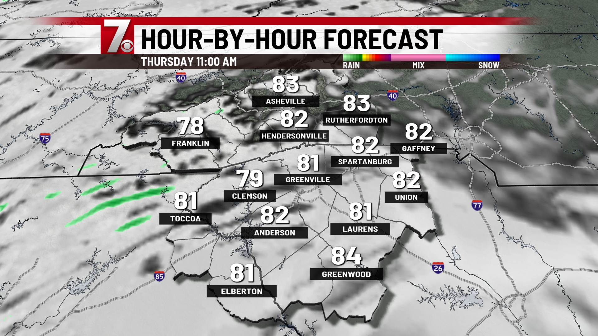 Weather Forecast for Greenville, Spartanburg, Anderson SC, WNC NE GA