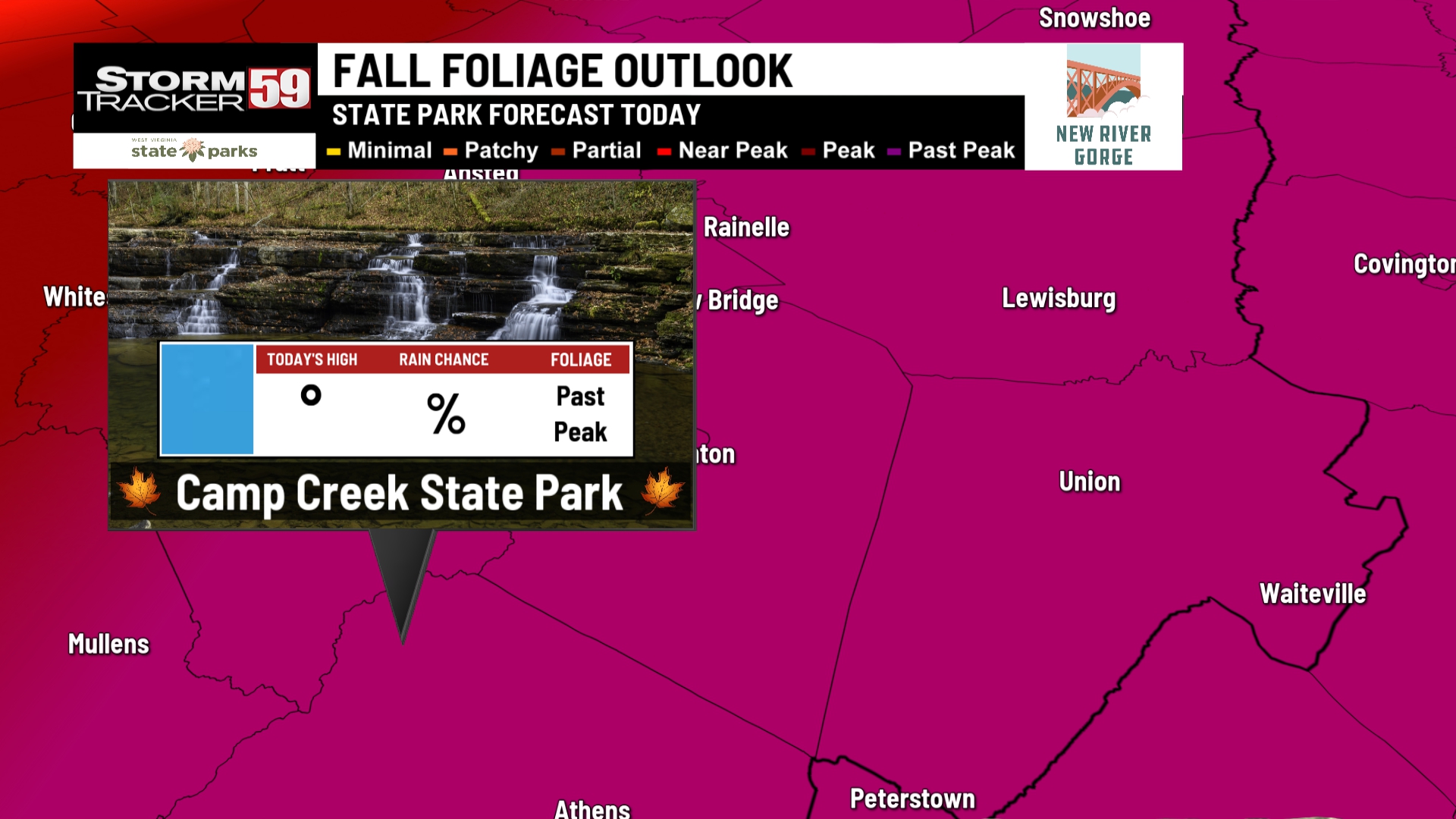 2022 WV Fall Foliage Map