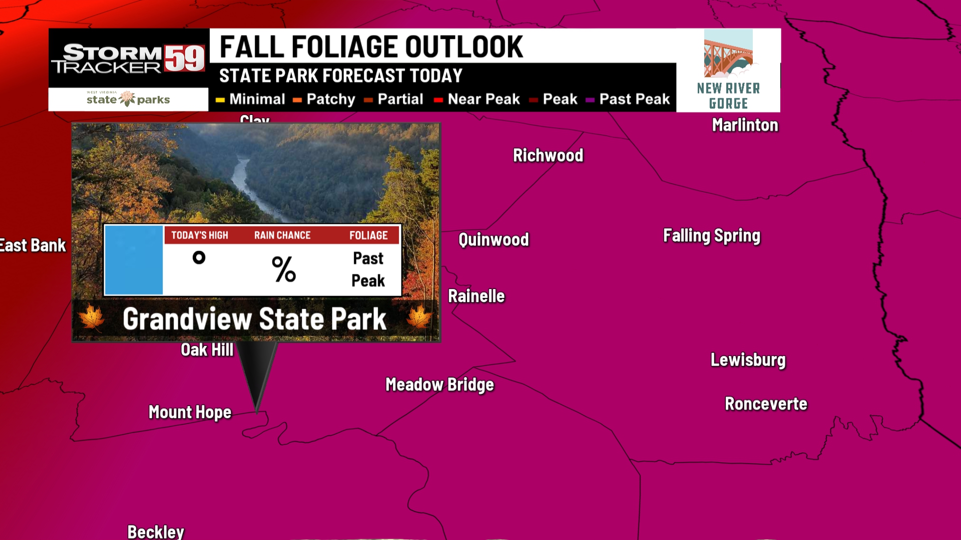 2022 WV Fall Foliage Map