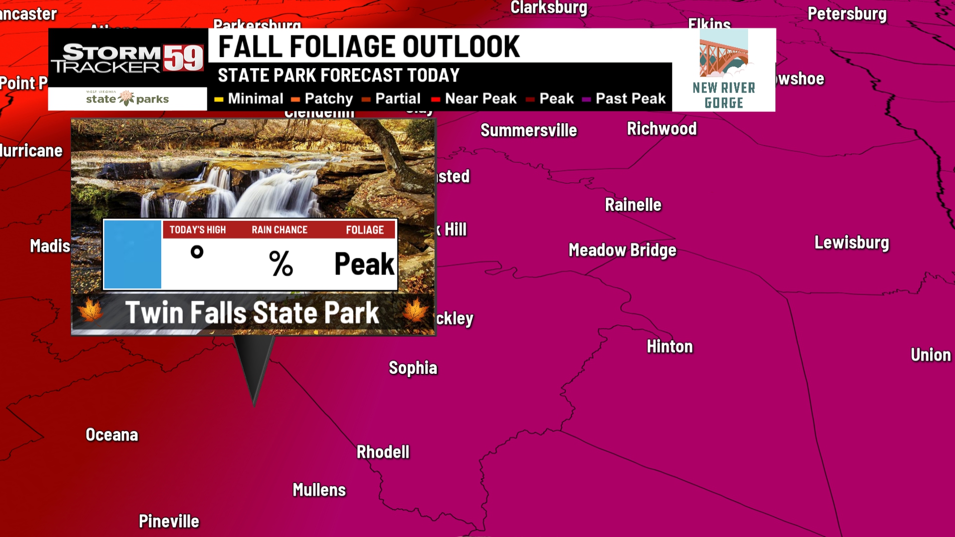 2022 WV Fall Foliage Map